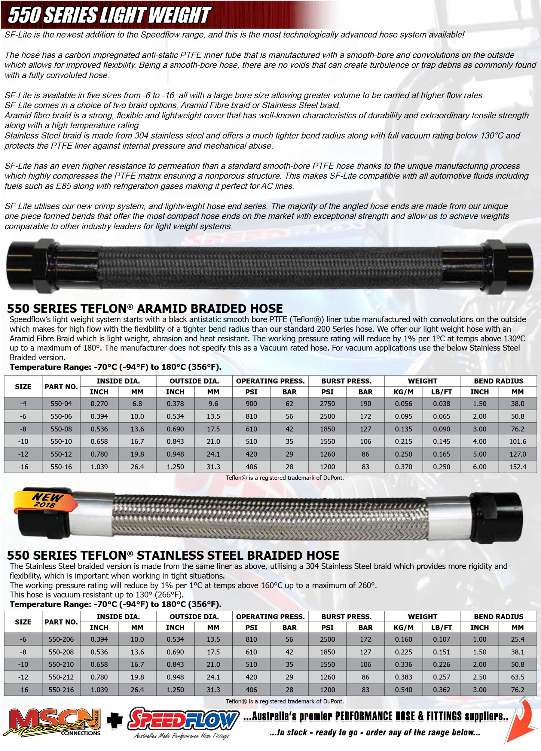 Hose Lightweight - 550 Series